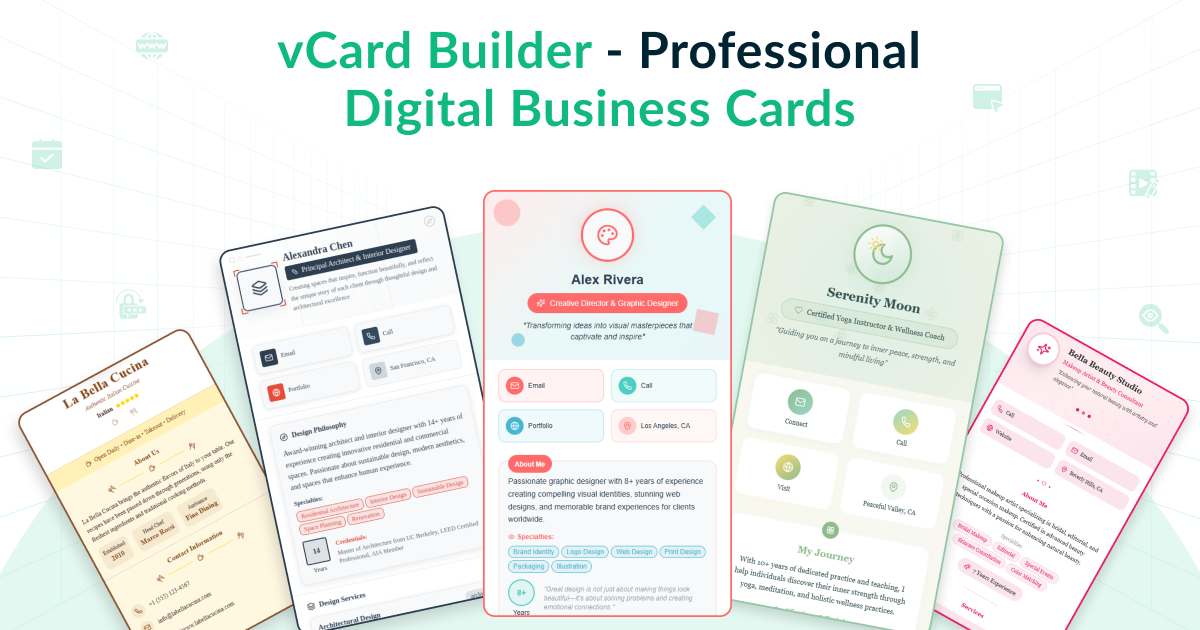 Digital Business Card Maker – Create VCards Fast & Paperless